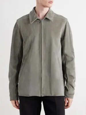 Rick Owens Suede Zip-up Jacket