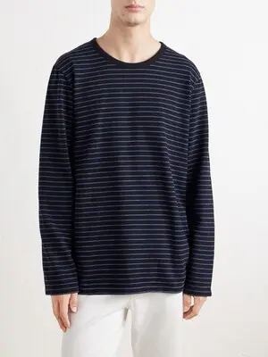 Folk Striped Cotton T-shirt