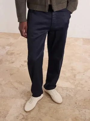 Zegna 232 Leather-trimmed Suede Sneakers