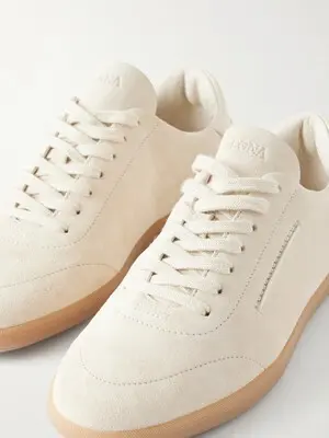 Zegna 232 Leather-trimmed Suede Sneakers