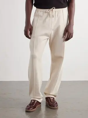 Ralph Lauren Purple Label Cotton And Cashmere-blend Drawstring Sweatpants