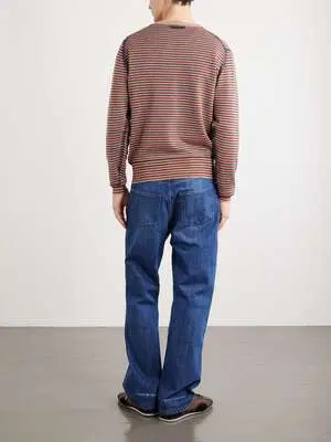 WALES BONNER Chant Striped Merino Wool Sweater