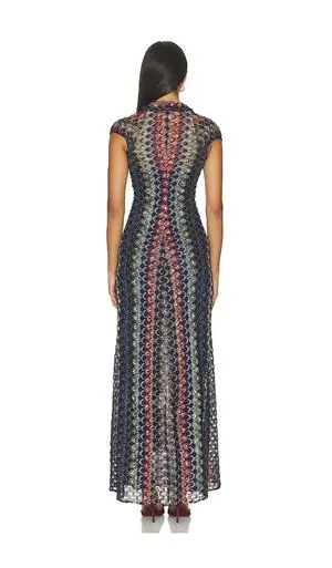 Missoni Long Dress In Navy