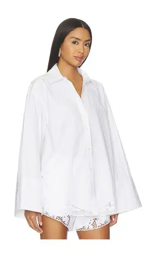 ROTATE BY BIRGER CHRISTENSEN Oversized Shirt In White