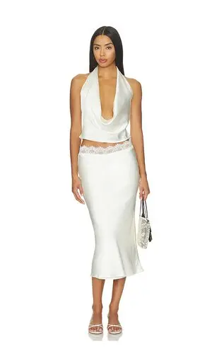 MORE TO COME Rowan Drape Halter Neck Top