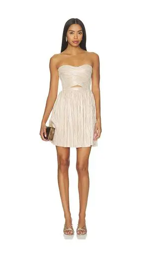 SABINA MUSAYEV Magnus Dress In Metallic Neutral