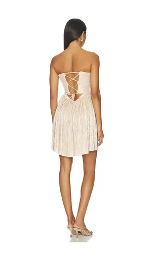SABINA MUSAYEV Magnus Dress In Metallic Neutral