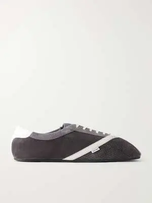 Celine Logo-detailed Suede Sneakers
