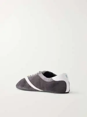 Celine Logo-detailed Suede Sneakers