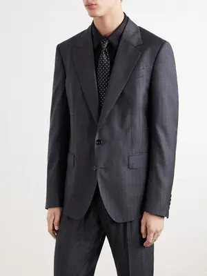 Dolce & Gabbana Pinstriped Virgin Wool Blazer - Gray