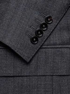 Dolce & Gabbana Pinstriped Virgin Wool Blazer - Gray