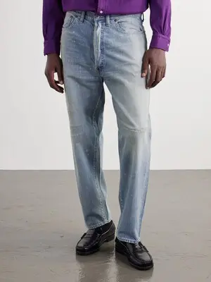 A.PRESSE No. 37 Wide-leg Distressed Jeans