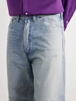 A.PRESSE No. 37 Wide-leg Distressed Jeans