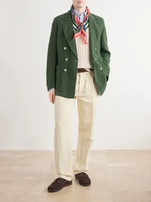 DRAKE'S Games Linen Trousers