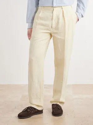 DRAKE'S Games Linen Trousers