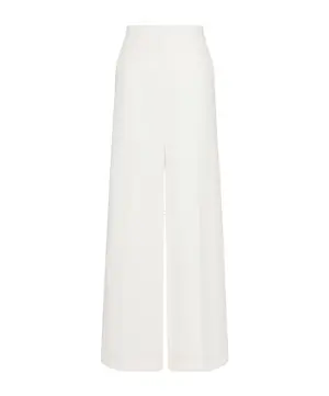 Max Mara Wide Leg Tailored Trousers - White