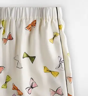 Dior Printed Bow Pajama Pants