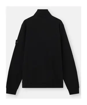 Stone Island Regular-fit Half-zip Sweatshirt With Ribbed Inserts