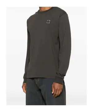 Stone Island Label-detail T-shirt - Grey