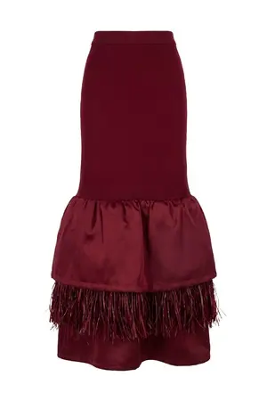 FLAUNT ARCHIVE Margaux Raffia Skirt
