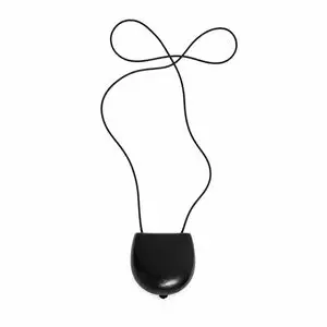 FRONT ROW SHOP Atelier Patina Leather Necklace - Black