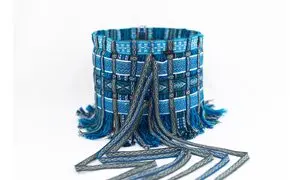 TAARACH & AMPERSAND Namuk Woven Belt - Blue