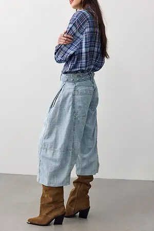 Free People We The Free Cropped Wide-leg Jeans