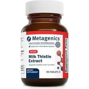 METAGENICS Milk Thistle Extract Liver Health Antioxidant Support Supplement Tablets 90 Tablets - None