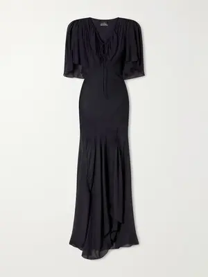 VIVIENNE WESTWOOD Priscilla Modal, Silk, And Wool-blend Jacquard Muslin Gown