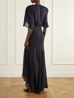 VIVIENNE WESTWOOD Priscilla Modal, Silk, And Wool-blend Jacquard Muslin Gown