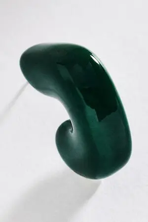 Anthropologie Resin Hoop Earrings - Green