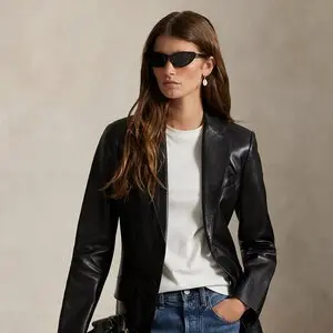 Ralph Lauren Single-breasted Lambskin Blazer