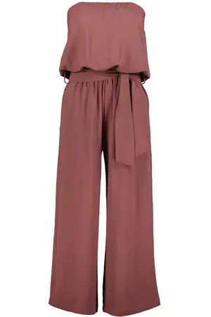 BISHOP + YOUNG Strapless Belted Jumpsuit