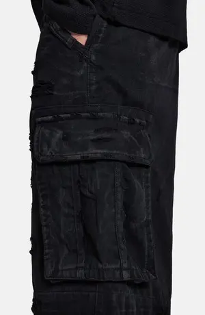 JADED LONDON Distressed Cargo Shorts