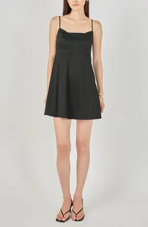 Endless Rose Spaghetti Strap Square Neck Minidress