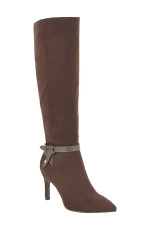 Tommy Hilfiger Jolay Knee-high Pointed Toe Stiletto Boots - Dark Brown
