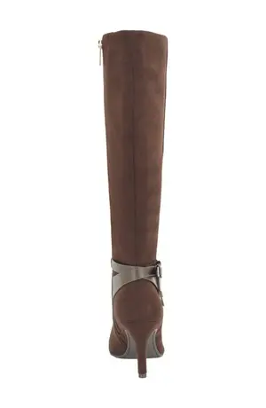 Tommy Hilfiger Jolay Knee-high Pointed Toe Stiletto Boots - Dark Brown