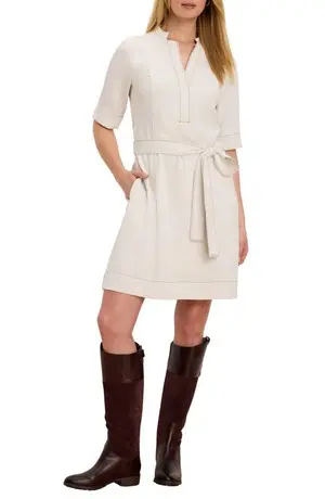 NIC+ZOE Camilla Tie Waist Crepe Dress