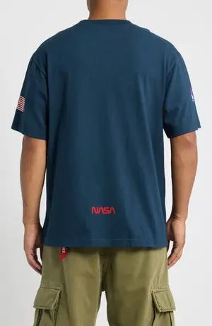 Alpha Industries Nasa Graphic T-shirt - Replica Blue