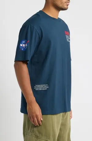 Alpha Industries Nasa Graphic T-shirt - Replica Blue