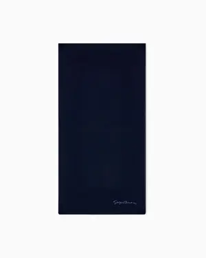 Giorgio Armani Double Stole In Viscose And Virgin Wool With Cashmere - Blue