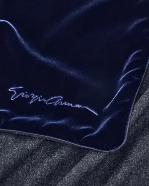 Giorgio Armani Double Stole In Viscose And Virgin Wool With Cashmere