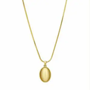 BY OZGE White / Gold White Cat's Eye Gold Plated Necklace White - White/gold