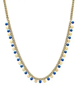 BY OZGE Gold / Blue Aegean Breeze Gold Plated Necklace Turquoise - Gold/blue