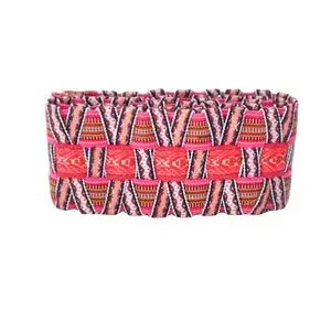 TAARACH & AMPERSAND Handwoven Geometric Belt - Pink