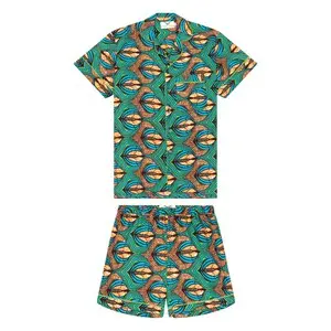 OHEMA OHENE African Print Cotton Pyjama Set - Green