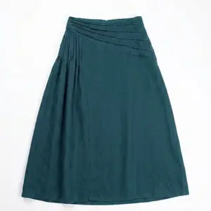TAARACH & AMPERSAND Linen Midi Skirt With Drawstring Detailing