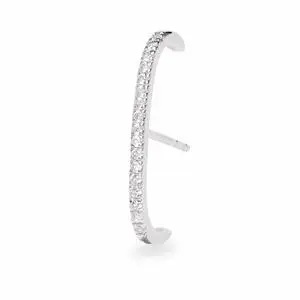 ZOHREH White Sapphire Pave Suspender Earring Sterling - Silver