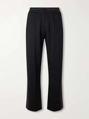WALES BONNER Form Straight-leg Striped Jersey Sweatpants - Black