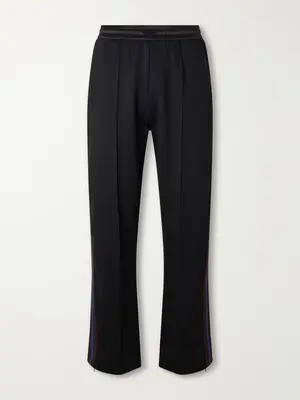 WALES BONNER Form Straight-leg Striped Jersey Sweatpants - Black